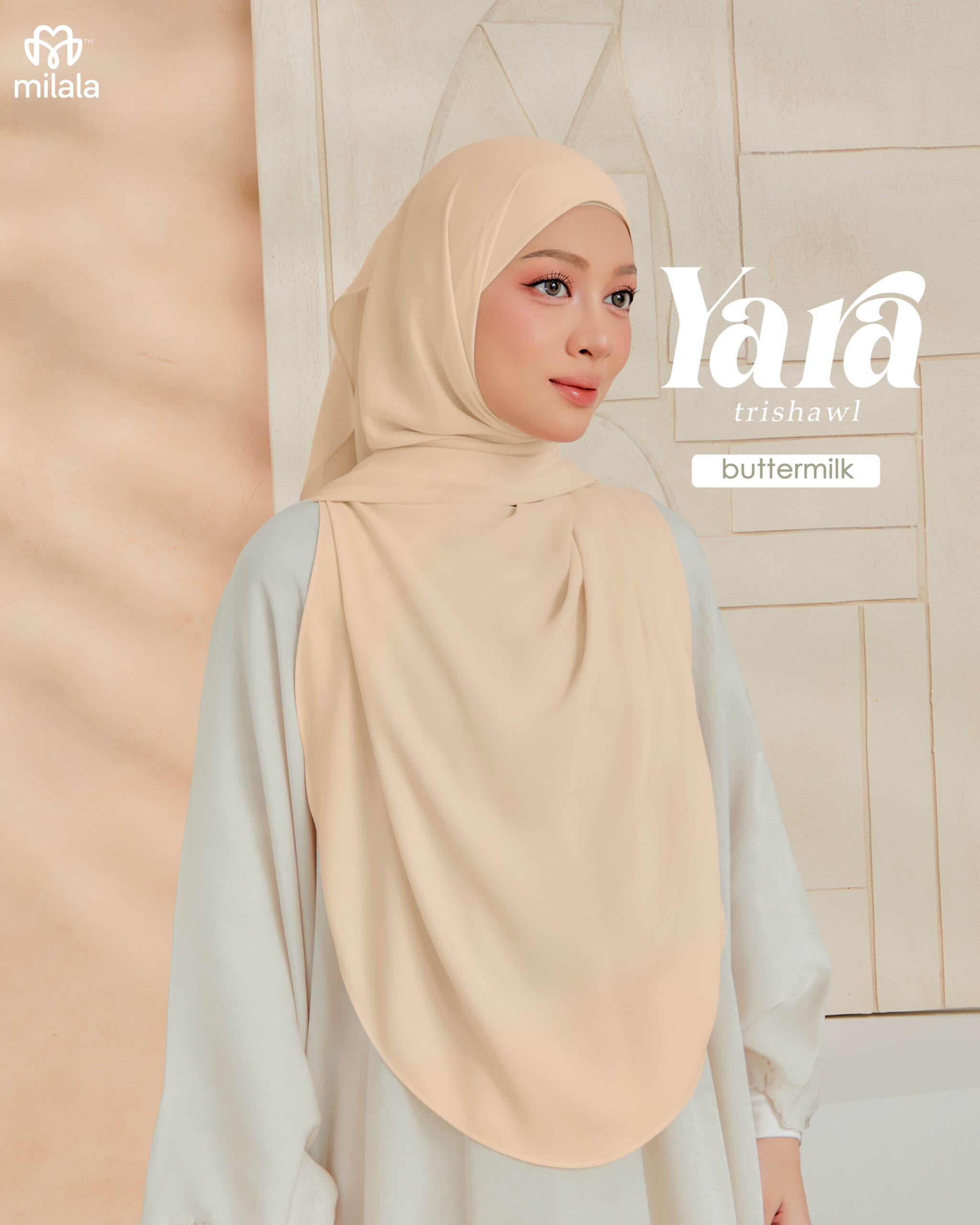 YARA TRISHAWL - BUTTERMILK — Milala.my